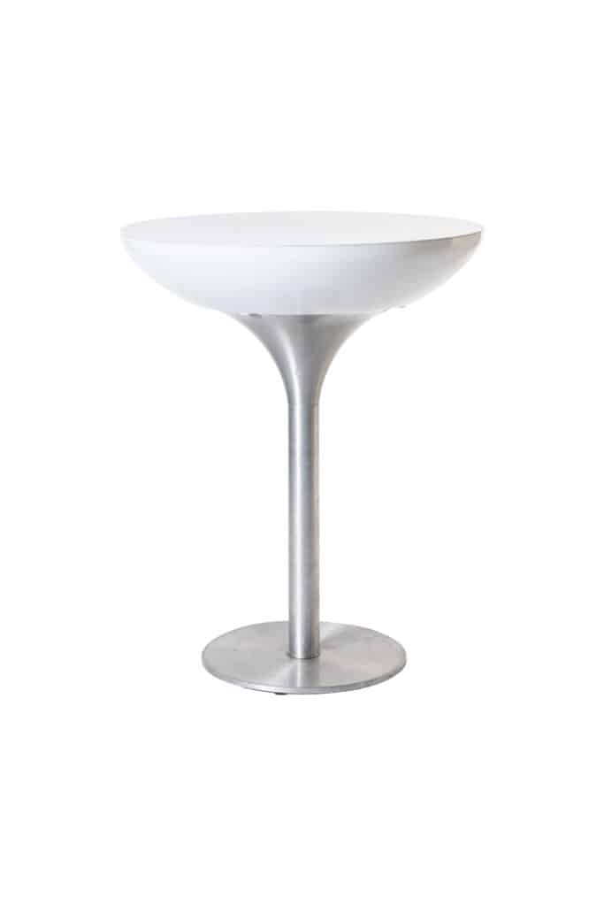 LED Cocktail Table - Champagne Pod Style - Select Hire